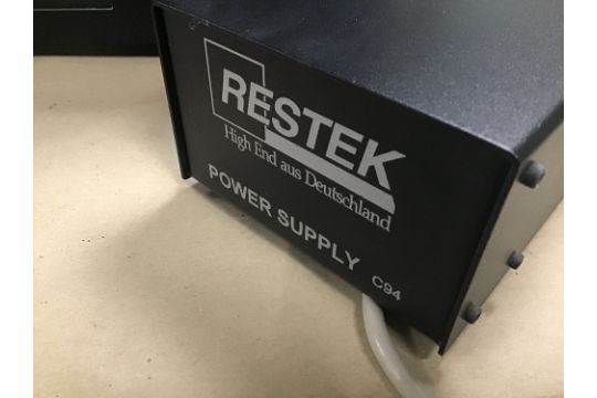 A RESTEK AMPLIFIER FABLE AND CONCRET CD PLAYER AND POWER SUPPLY