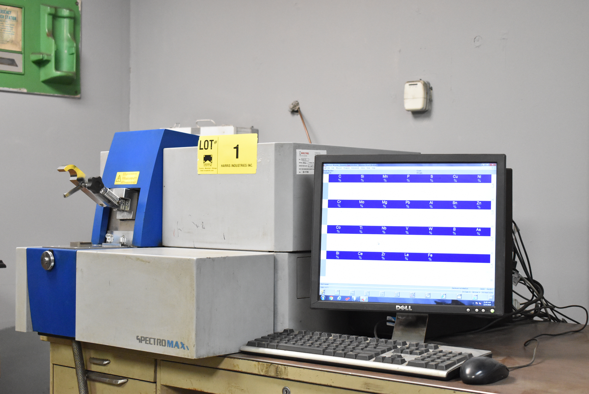 SPECTRO MAXX LMF04 IRON BASE DIGITAL SPECTROMETER WITH WINDOWS PC BASED ...