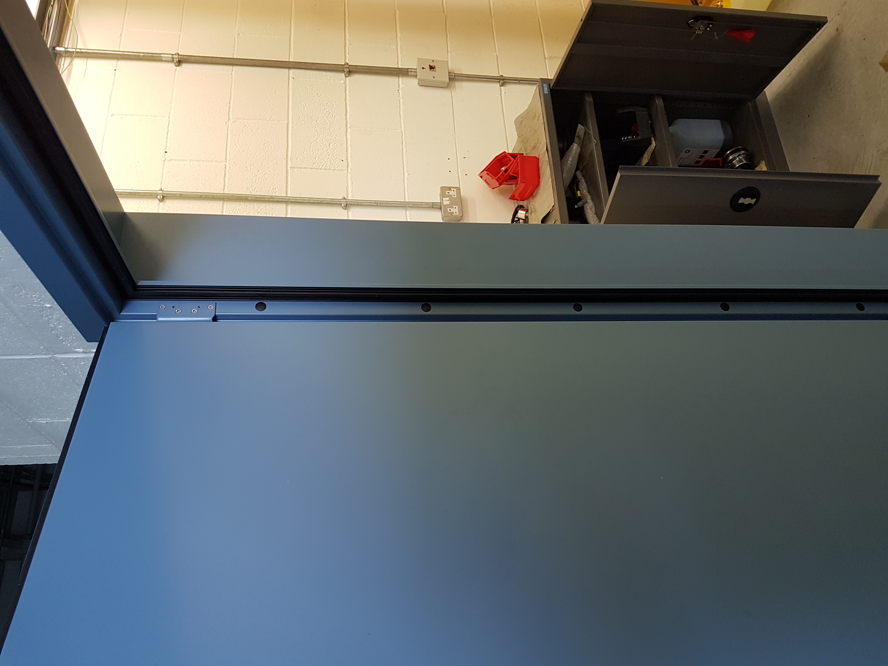 Double Steel Safety / Blast Doors with Frame and reveal, used in the ...