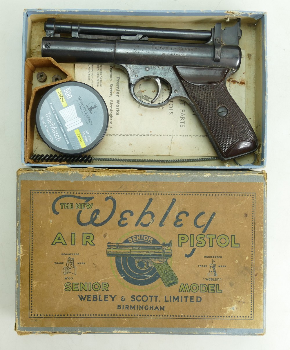 Webley .177 Senior Air Pistol: Rare early Webley & Scott .177 Air ...