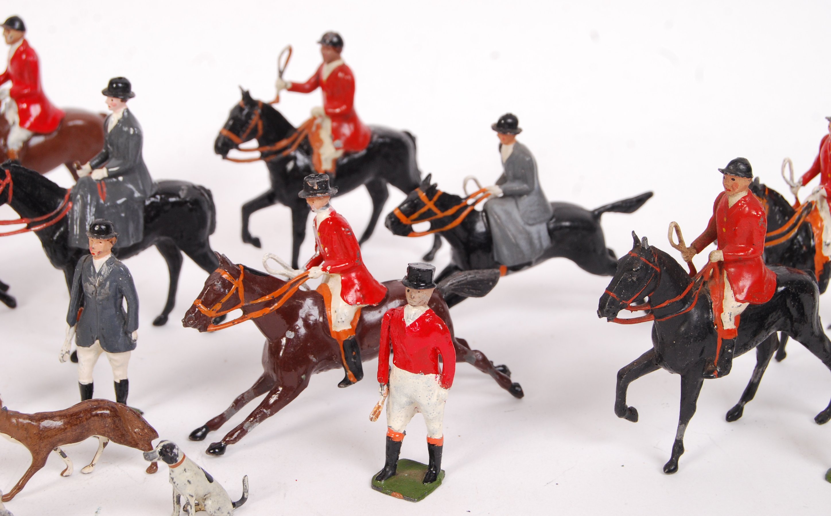 A good large collection of original vintage Britains made lead ' Fox ...