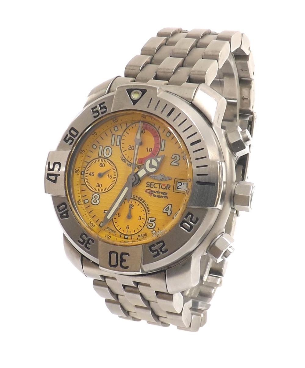 Sector No Limits Diving Team 1000 Chrono Professional titanium ...