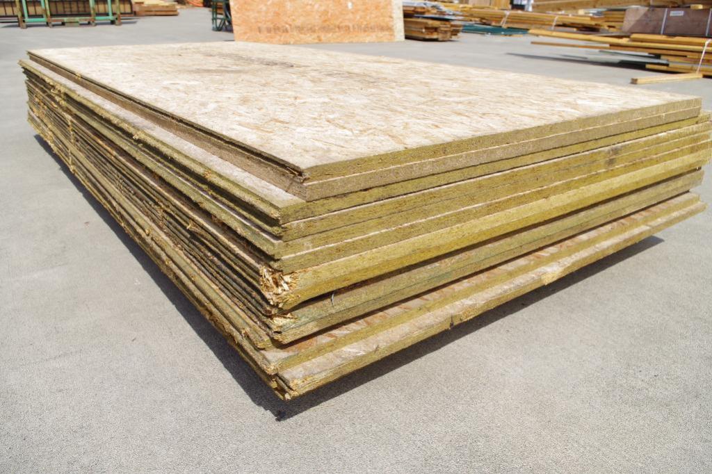 [16] 3/4" x 4' x 8' T&G 'Edge Gold' OSB Sub-flooring (2 sheets have ...