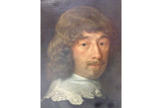 WILLIAM DOBSON (1610-1646) EnglishPortrait of Sir Edward Stradling, Bt.Oil on canvasInscribed upp