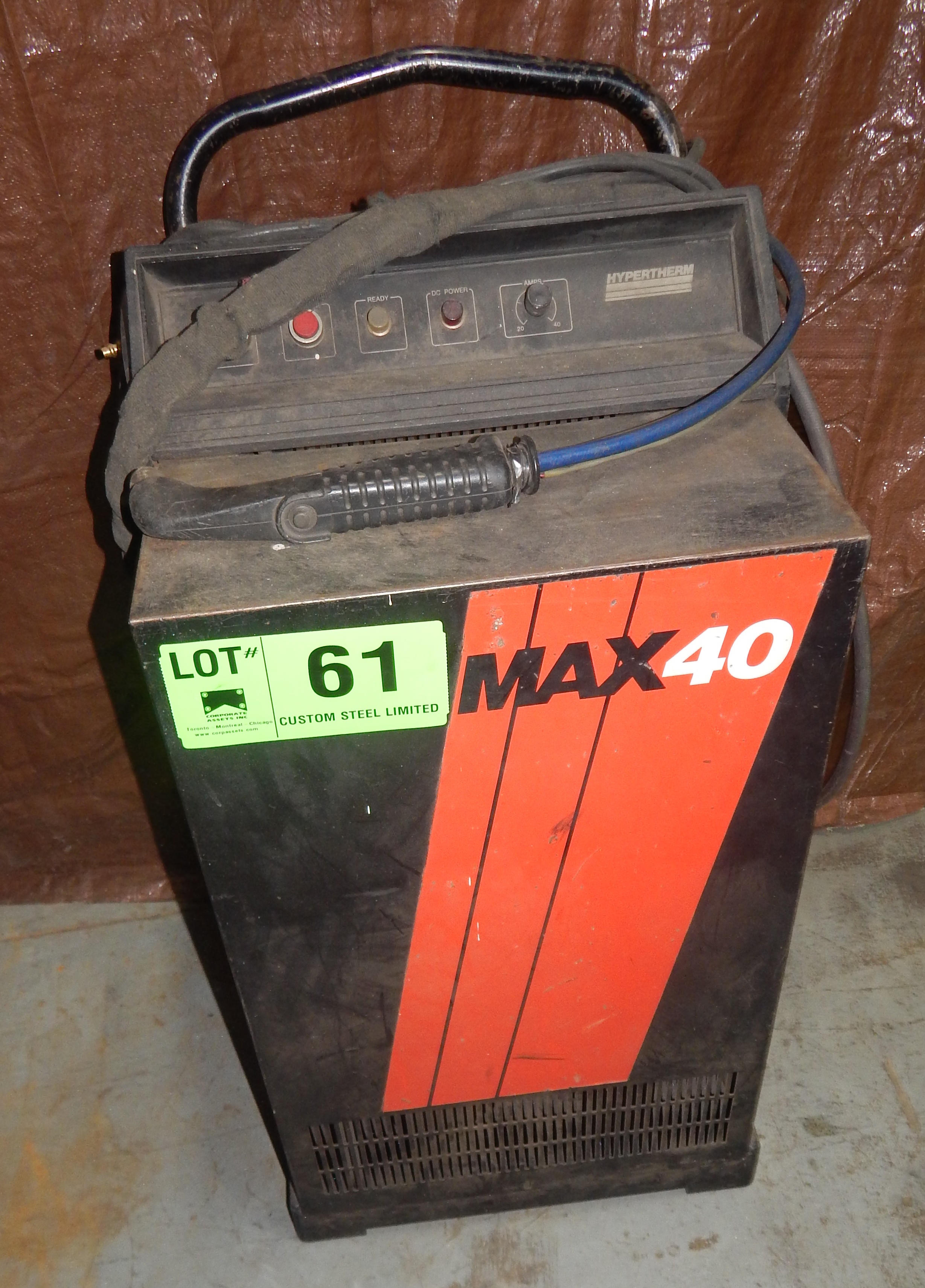 HYPERTHERM MAX 40 PLASMA CUTTER