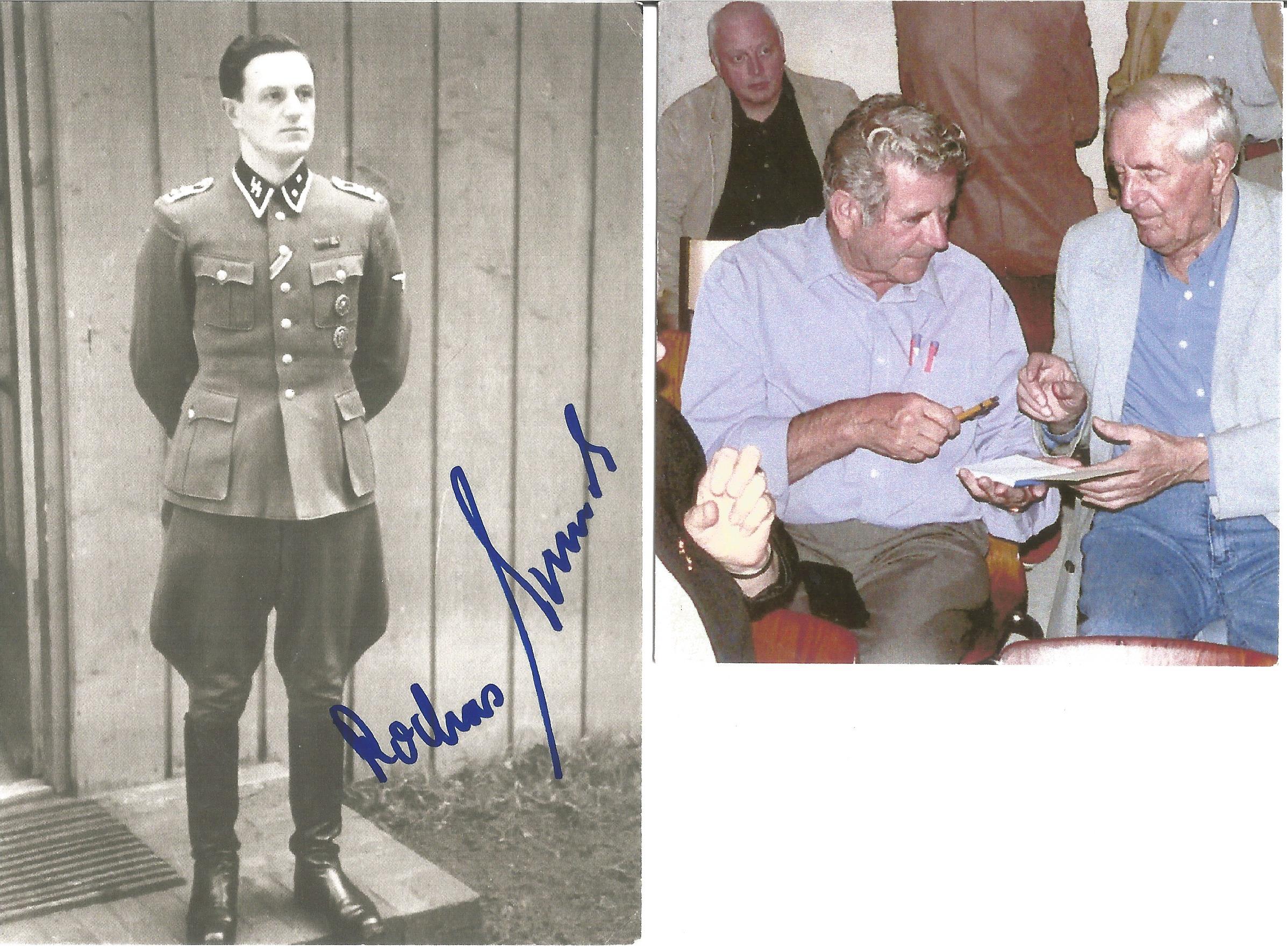 Rochus Misch signed 6 x 4 b/w photo in uniform German Oberscharfuhrer ...