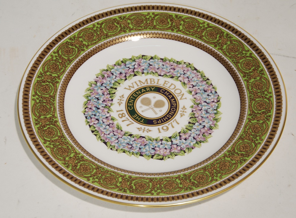 SPODE LIMITED EDITION 'THE WIMBLEDON CENTENARY PLATE' CHINA PLATE, boxed