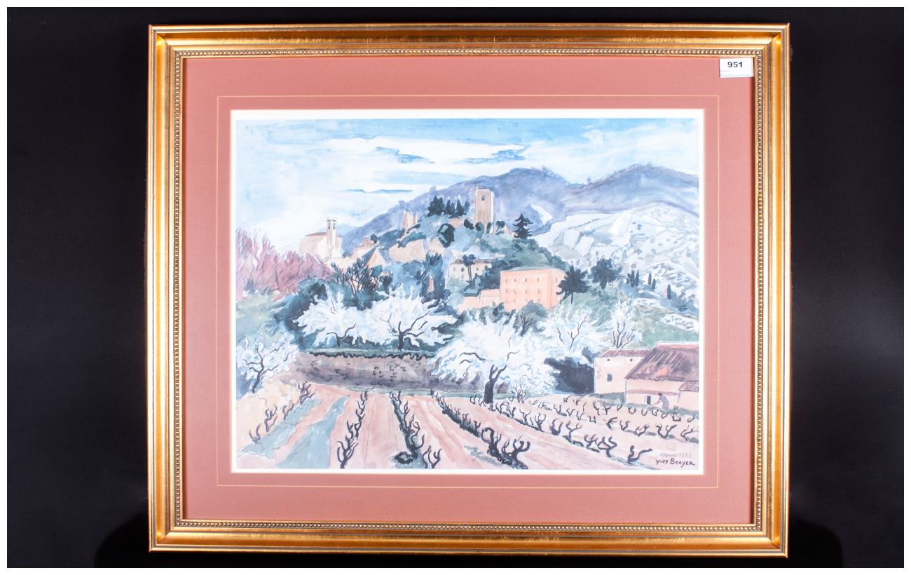 Yves Brayer Colour Print 1907-1990 French Impressionist Painter Titled ...