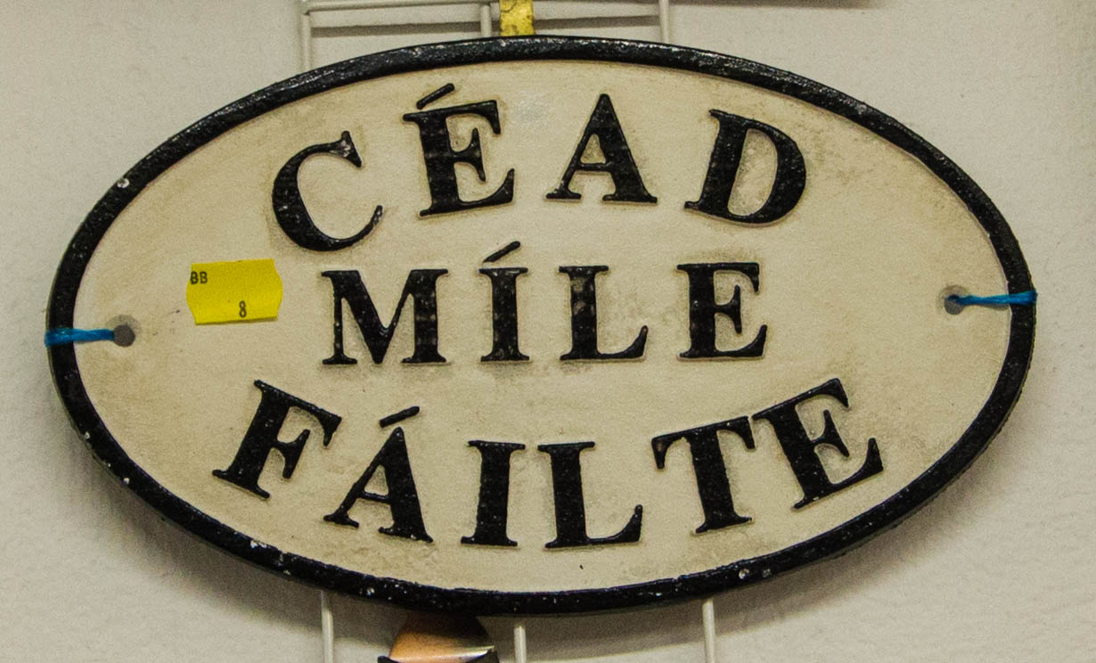 CAST IRON "CEAD MILE FAILTE" SIGN