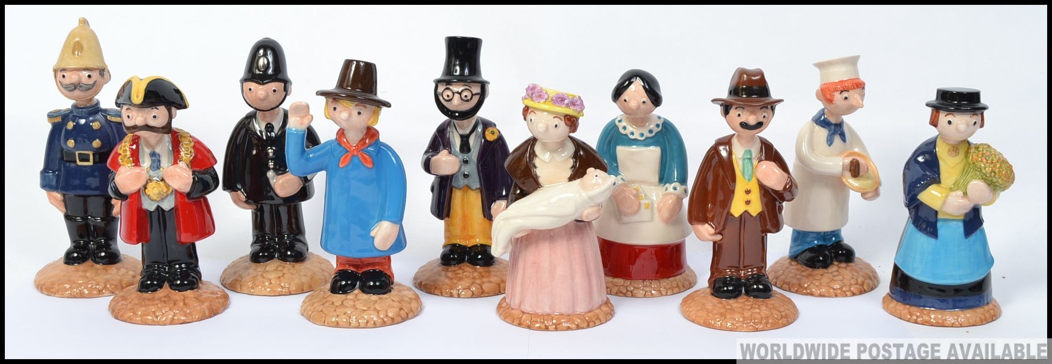 A collection of 10 Beswick Trumpton Camberwick Green figurines to ...