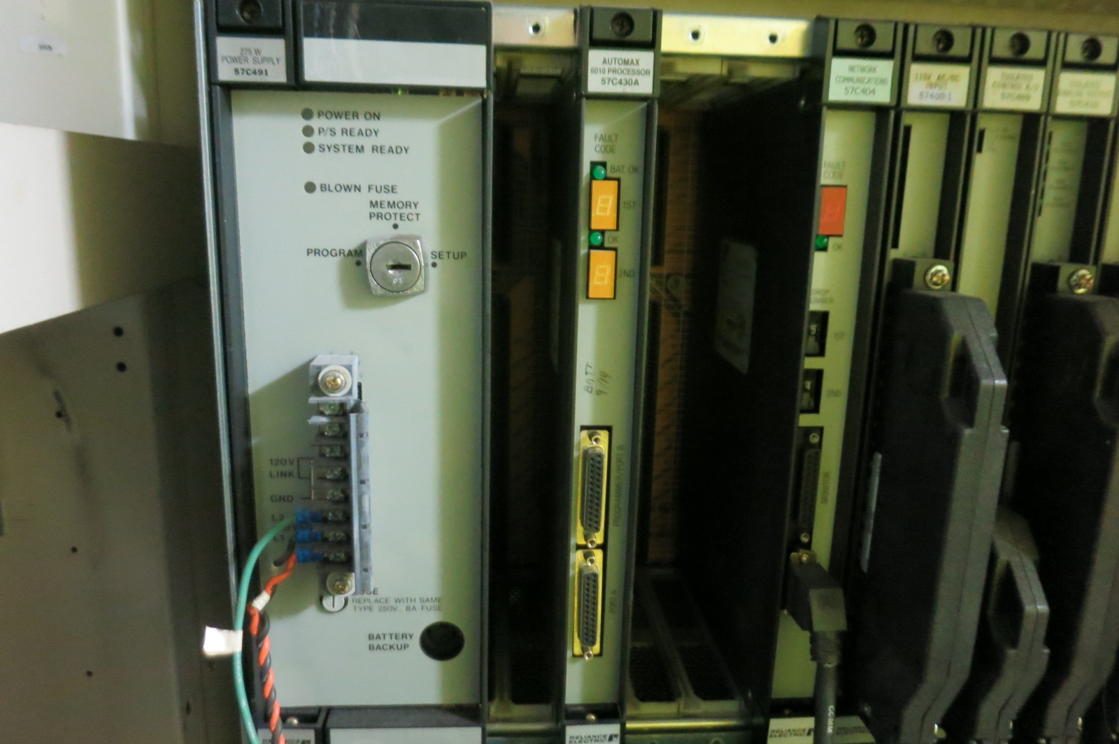 DCS control cabinets consisting of (20) back to back sections with ...