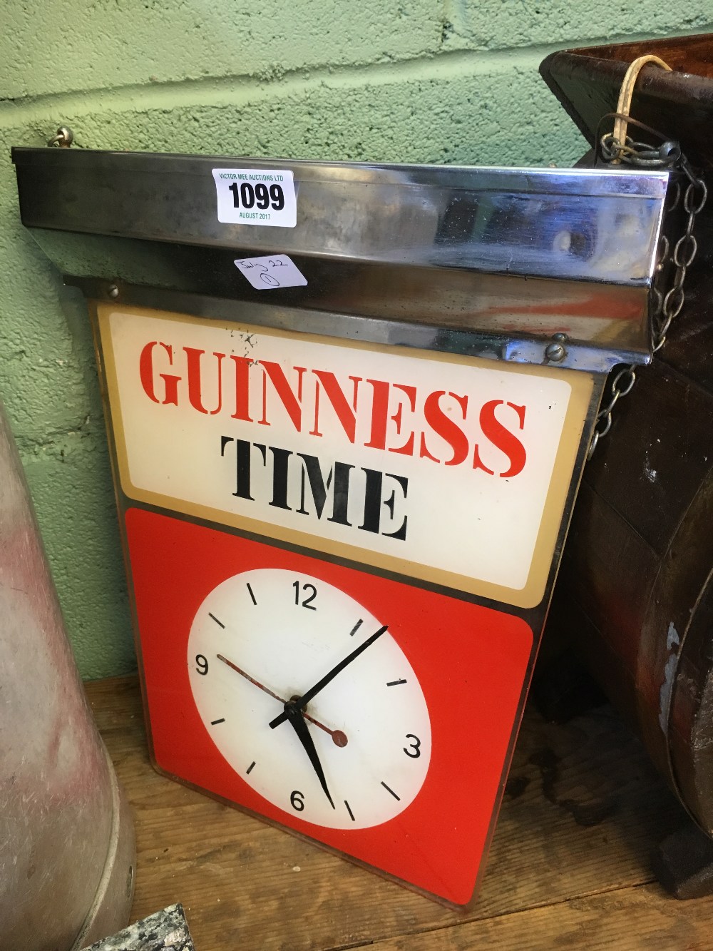 GUINNESS TIME light up wall clock.