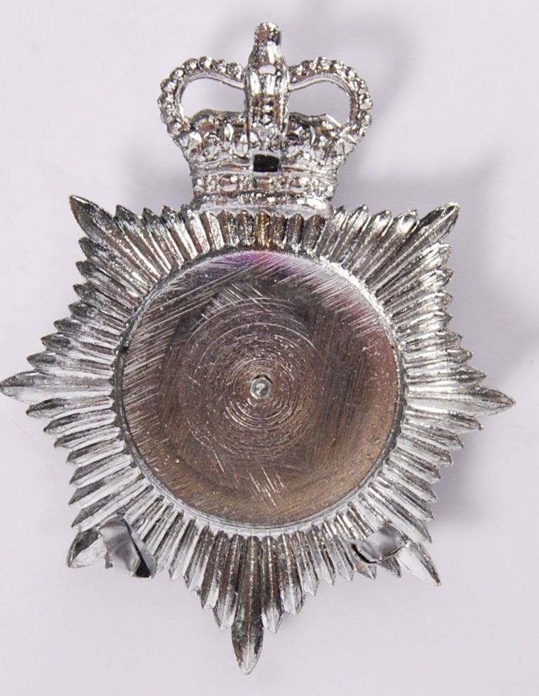 An original British Transport Police cap / hat badge of the BTP crest ...