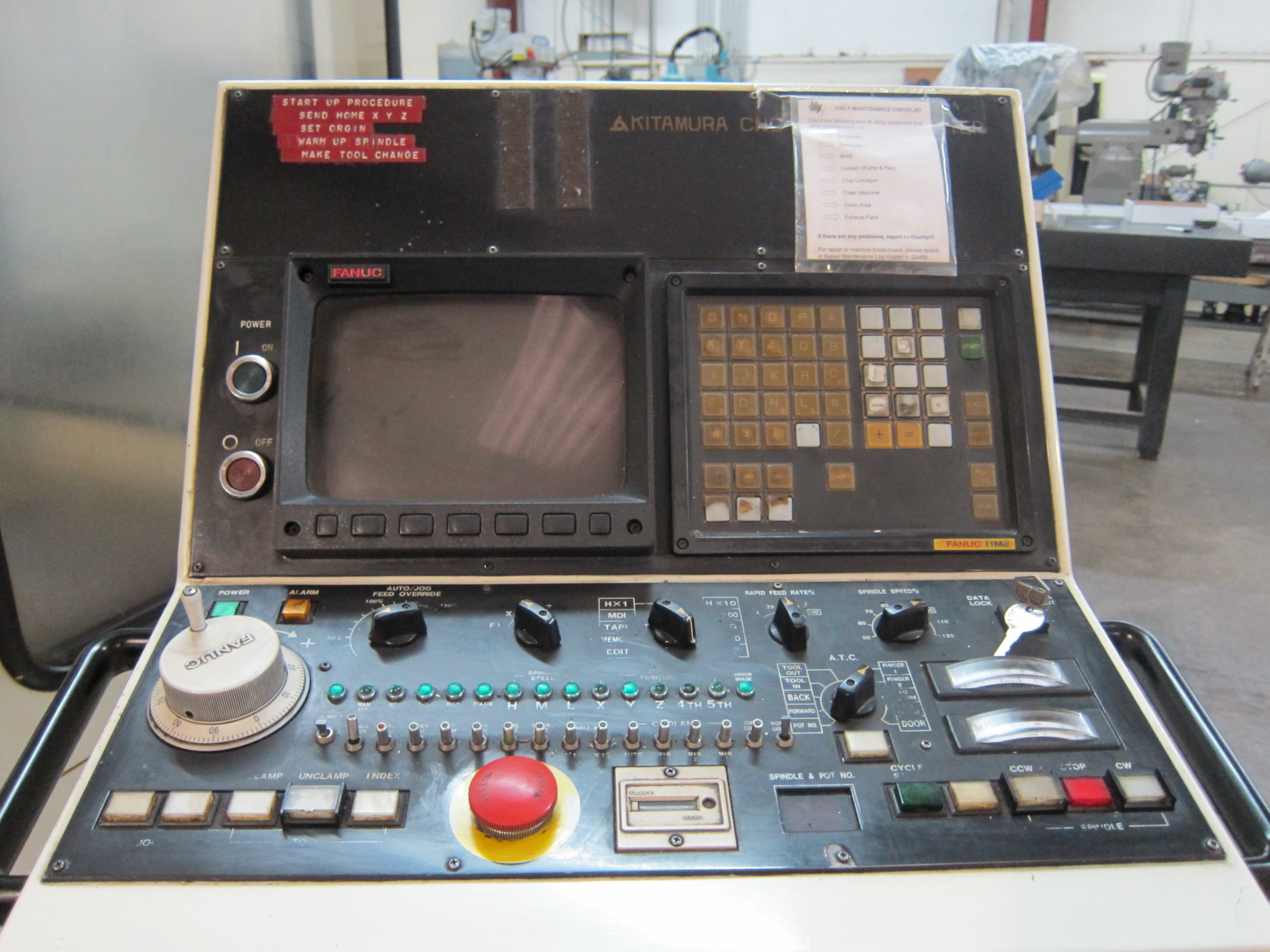 KITAMURA MYCENTER 4 VMC, FANUC 11M CONTROL, 36"X 20"X 22.5" TRAVELS, 30 ...