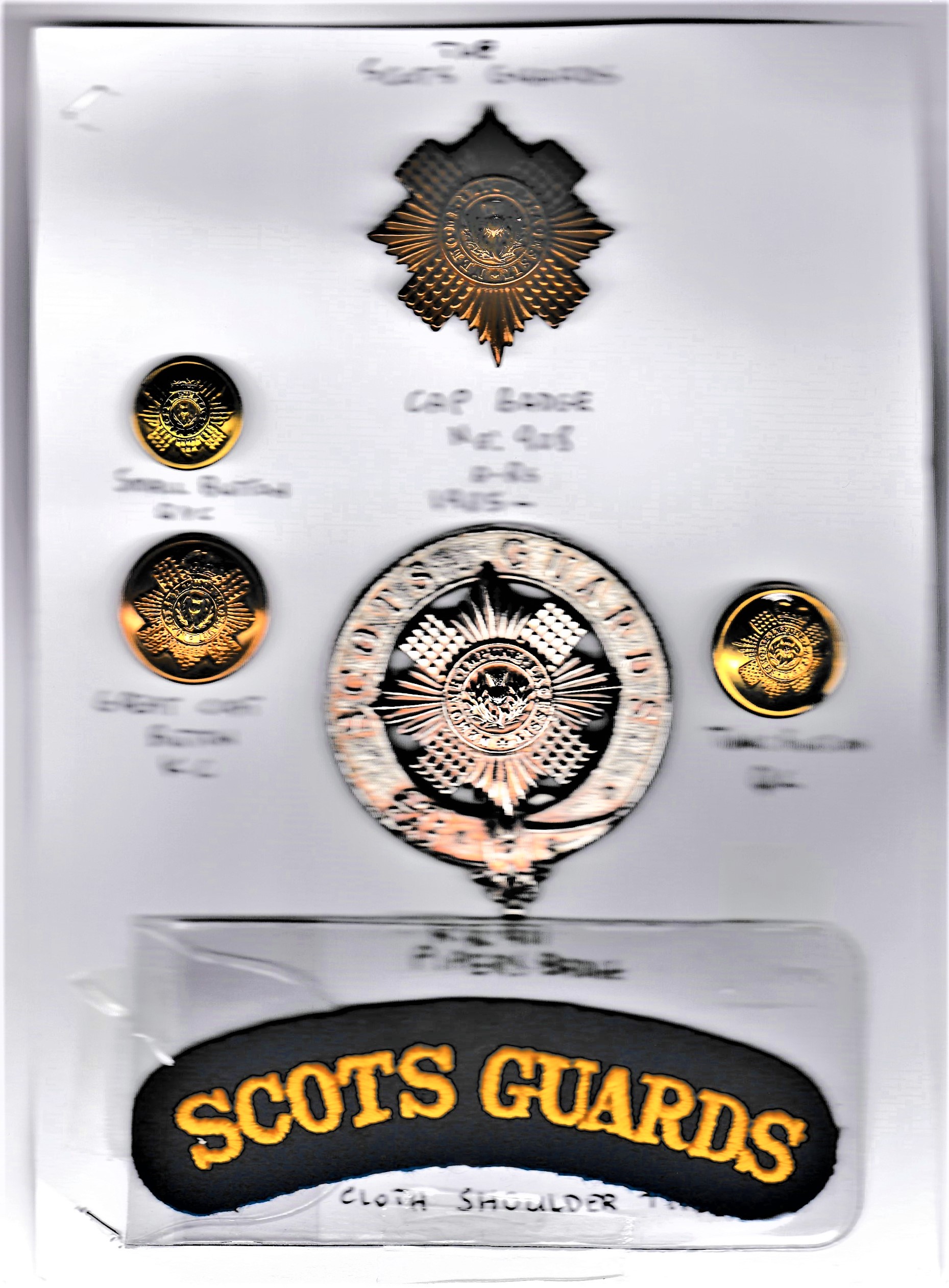 The Scots Guards Other Ranks Cap Badge, Pipers Badge (Silver-plate ...