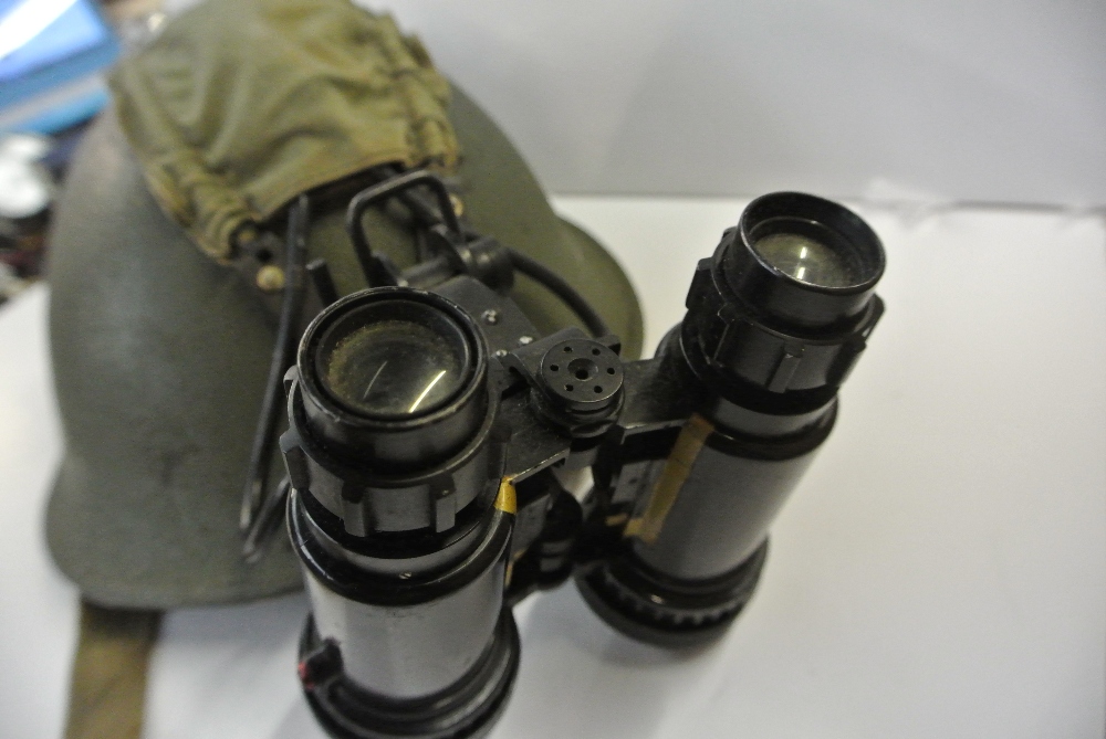 MILITARIA - A vintage Military night vision goggle helmet.