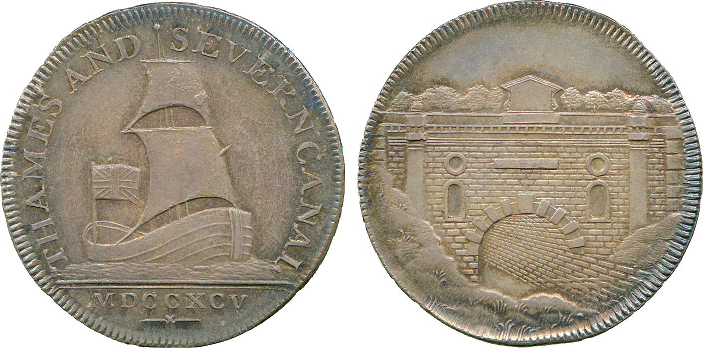 BRITISH 18th CENTURY TOKENS, Thames & Severn Canal Co., Silver ...