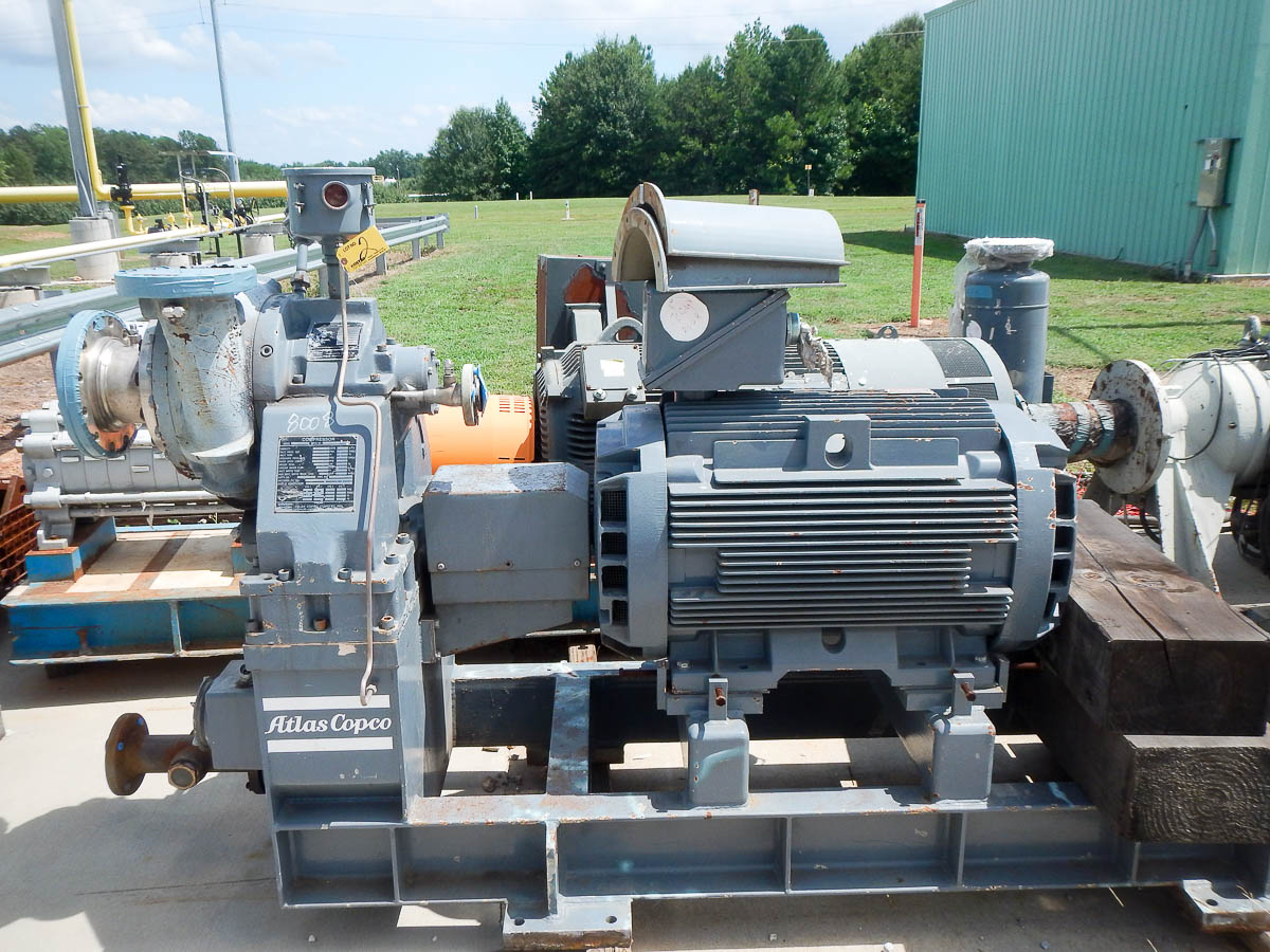 Atlas Copco Model SC6 250 HP Centrifugal Pump Compressor with Gear box ...