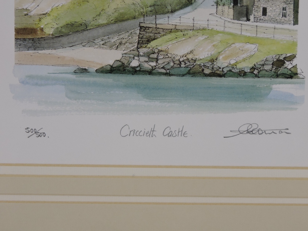 Geoffrey Cowton, (Contemporary, British) Criccieth Castle, limited ...