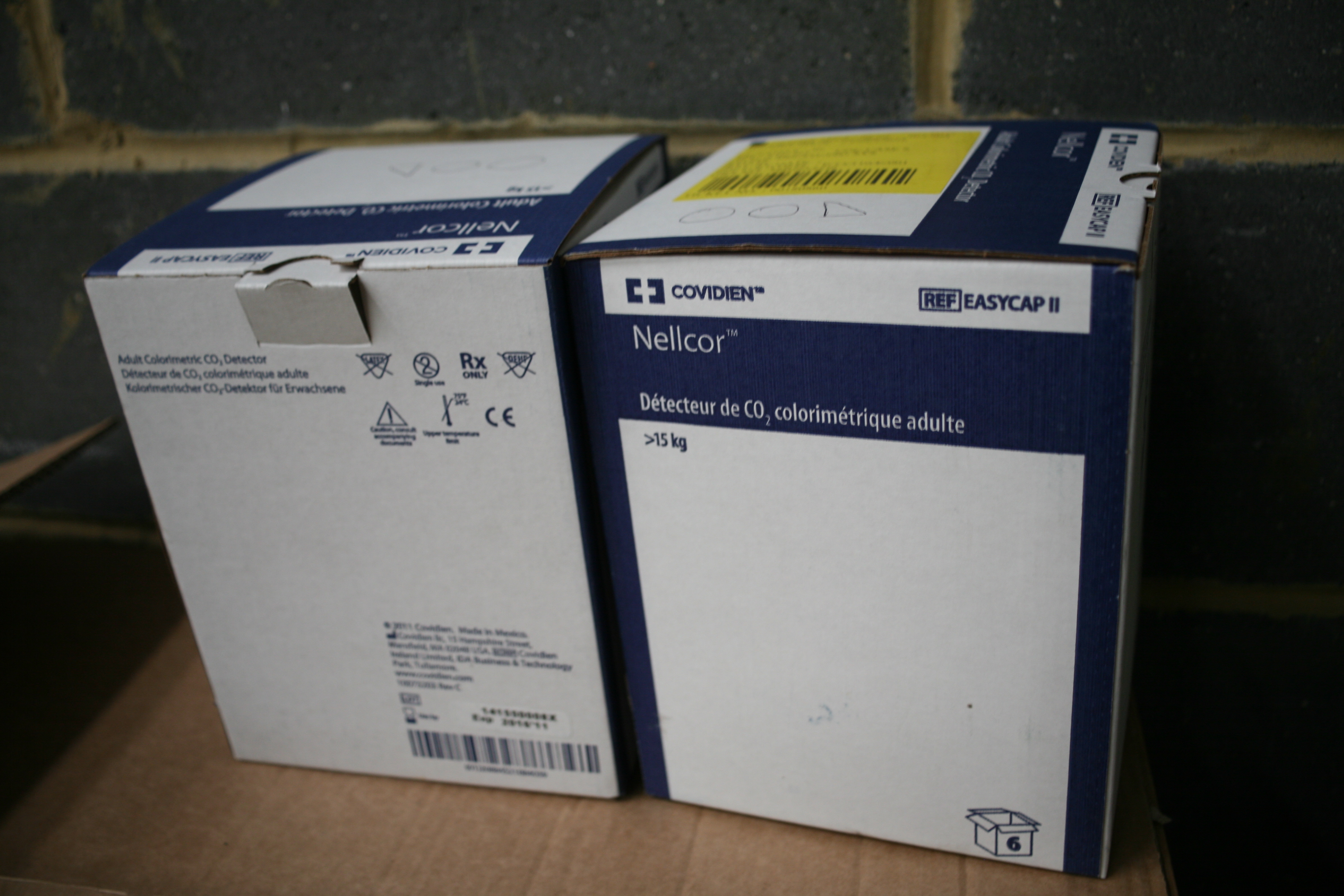 2x Box Of Covidien Nellcor Adult Colorimetric CO2 Detectors