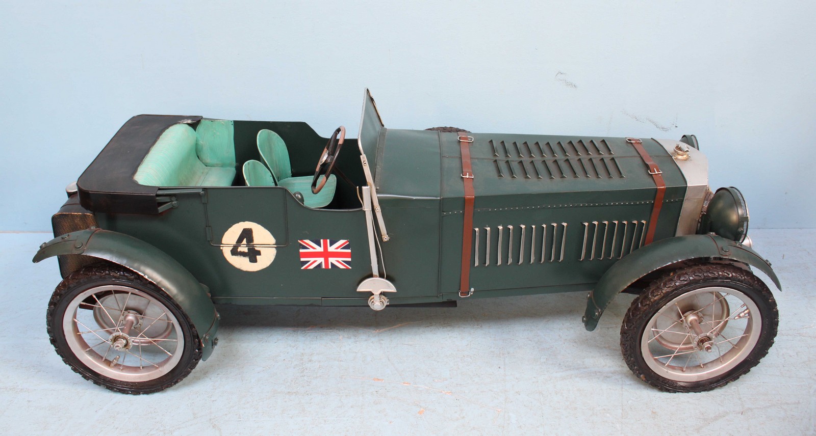 A 1920s Jaguar 'style' racing car, of metal construction finished ...