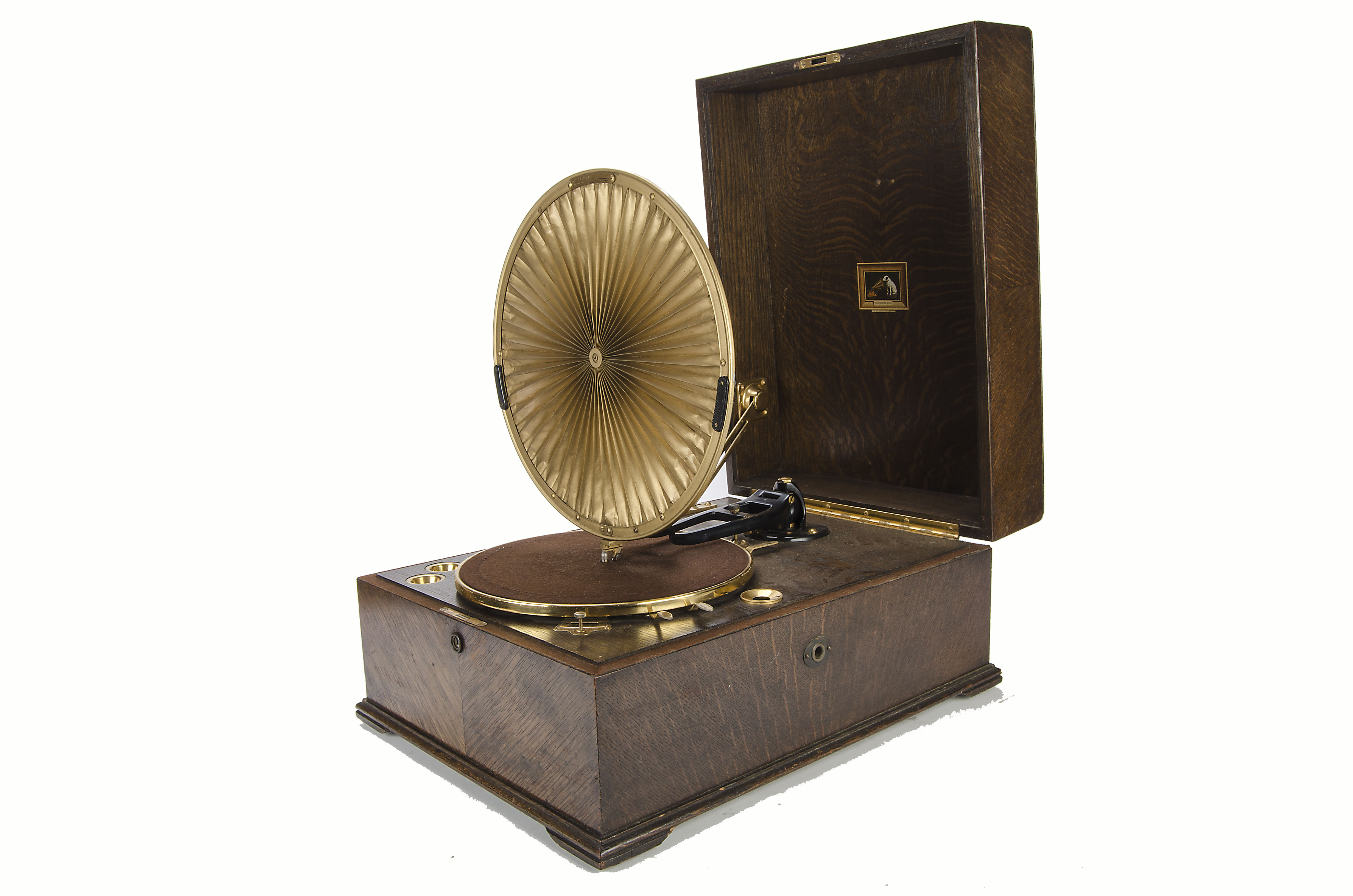 Table grand gramophone: an HMV Model 460 Lumiere Pleated Diaphragm ...