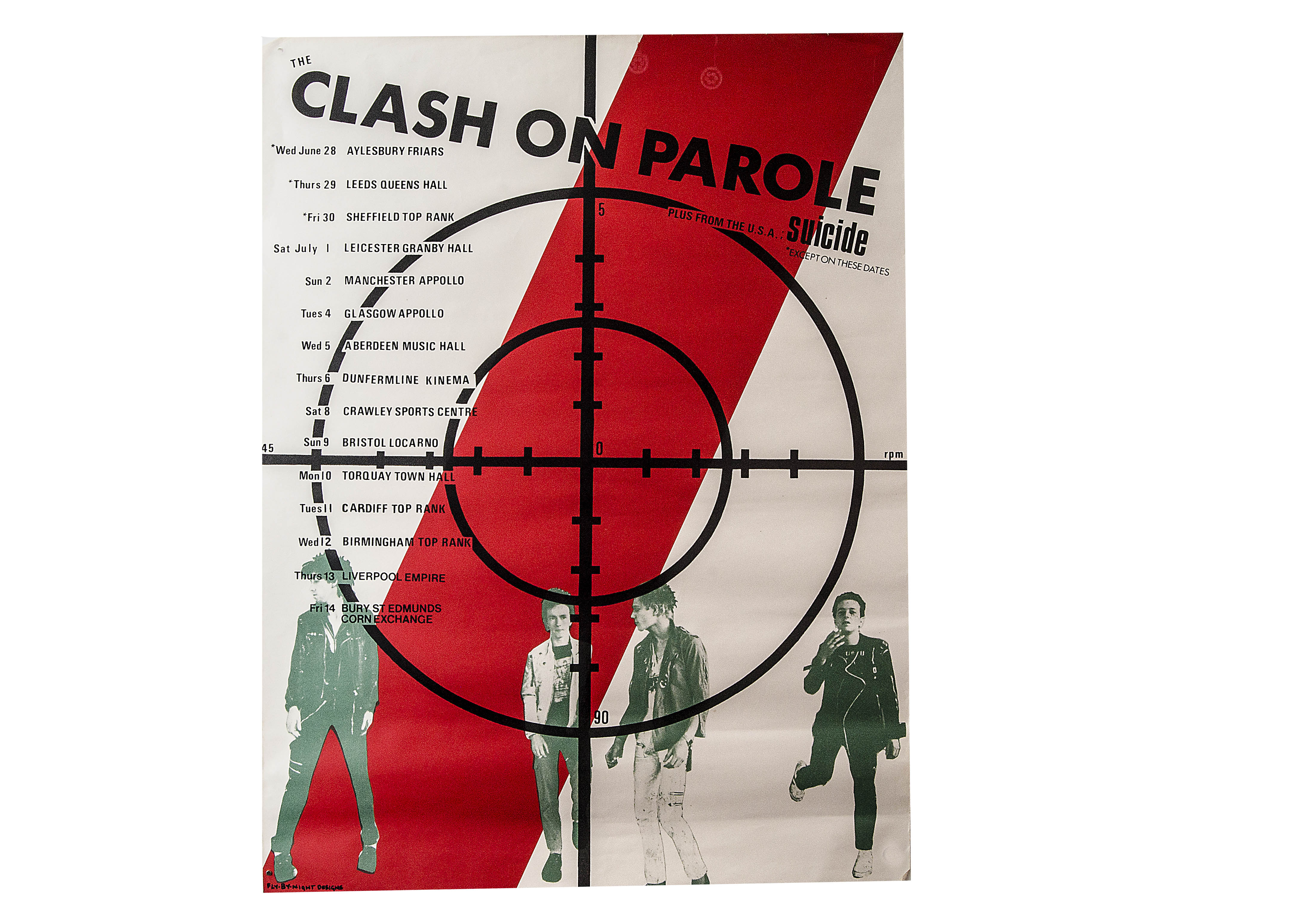 The Clash: An original 'Clash On Parole' UK tour poster for their short ...