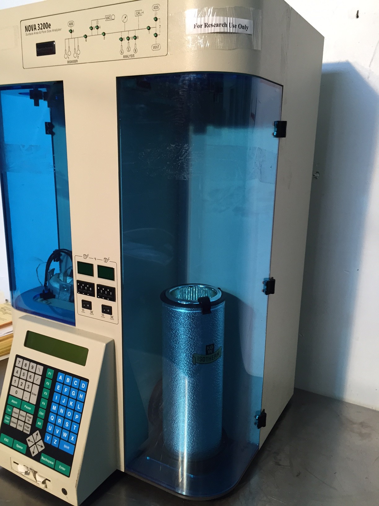 Quantachrome Surface Area and Pore Size Analyzer, Model Nova 3200e, NB2 ...
