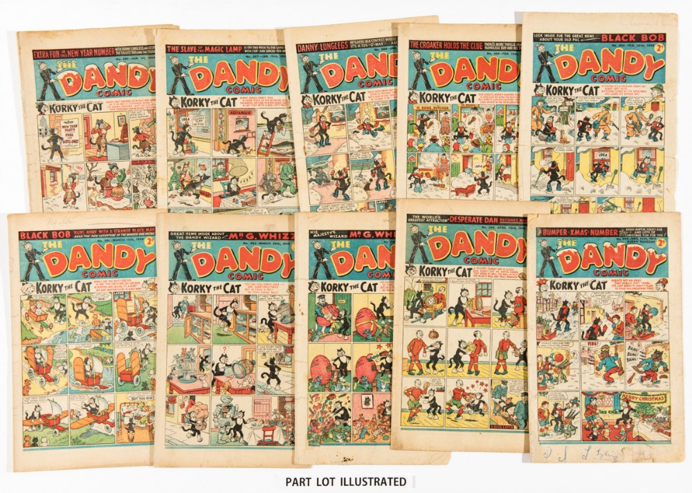 Dandy (1949) 386-423. Complete year, published fortnightly until the end of June, then weekly onc