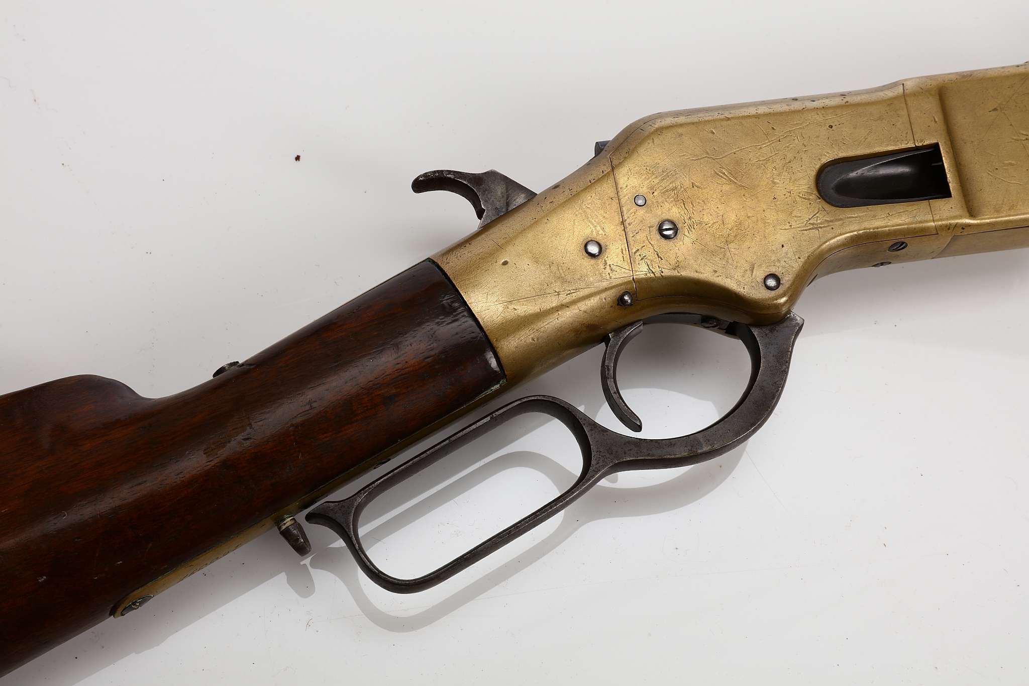 A WINCHESTER 'YELLOW BOY' MODEL 1866 .44 CALIBRE RIMFIRE LEVER-ACTION ...