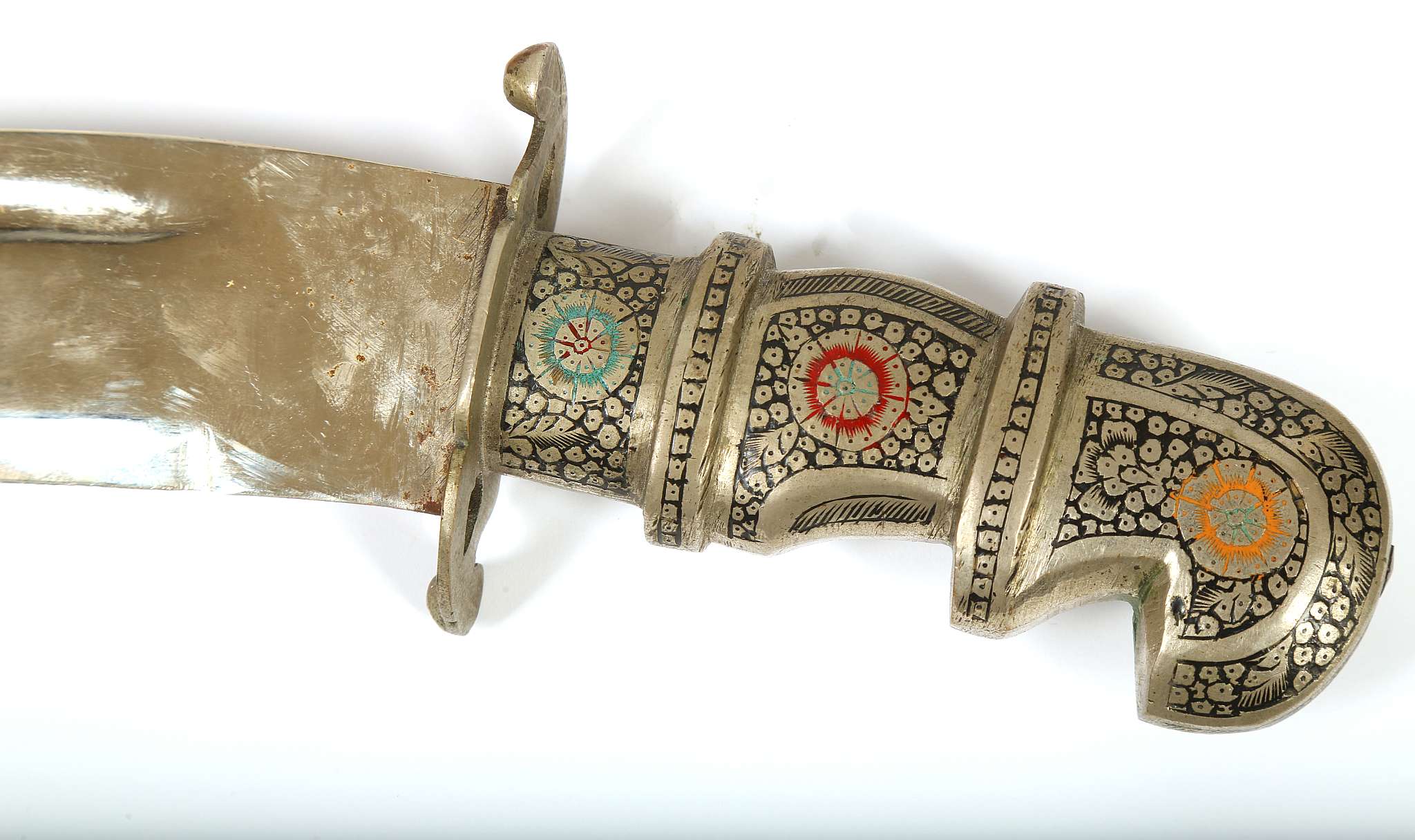 A MID 20th CENTURY INDO-PERSIAN KHANJAR (DAGGER), with metal stepped ...