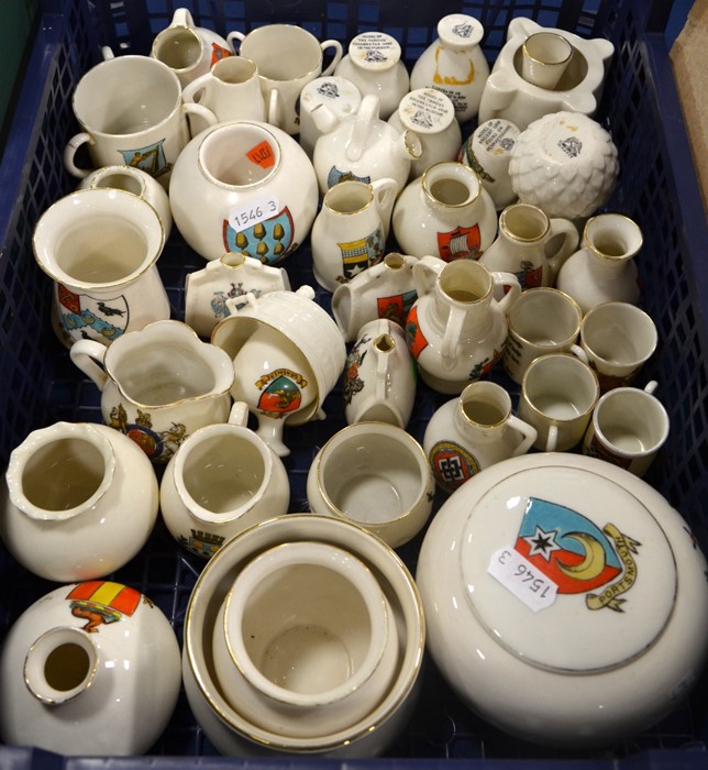 A selection of W.H. Goss crested ware (40+)