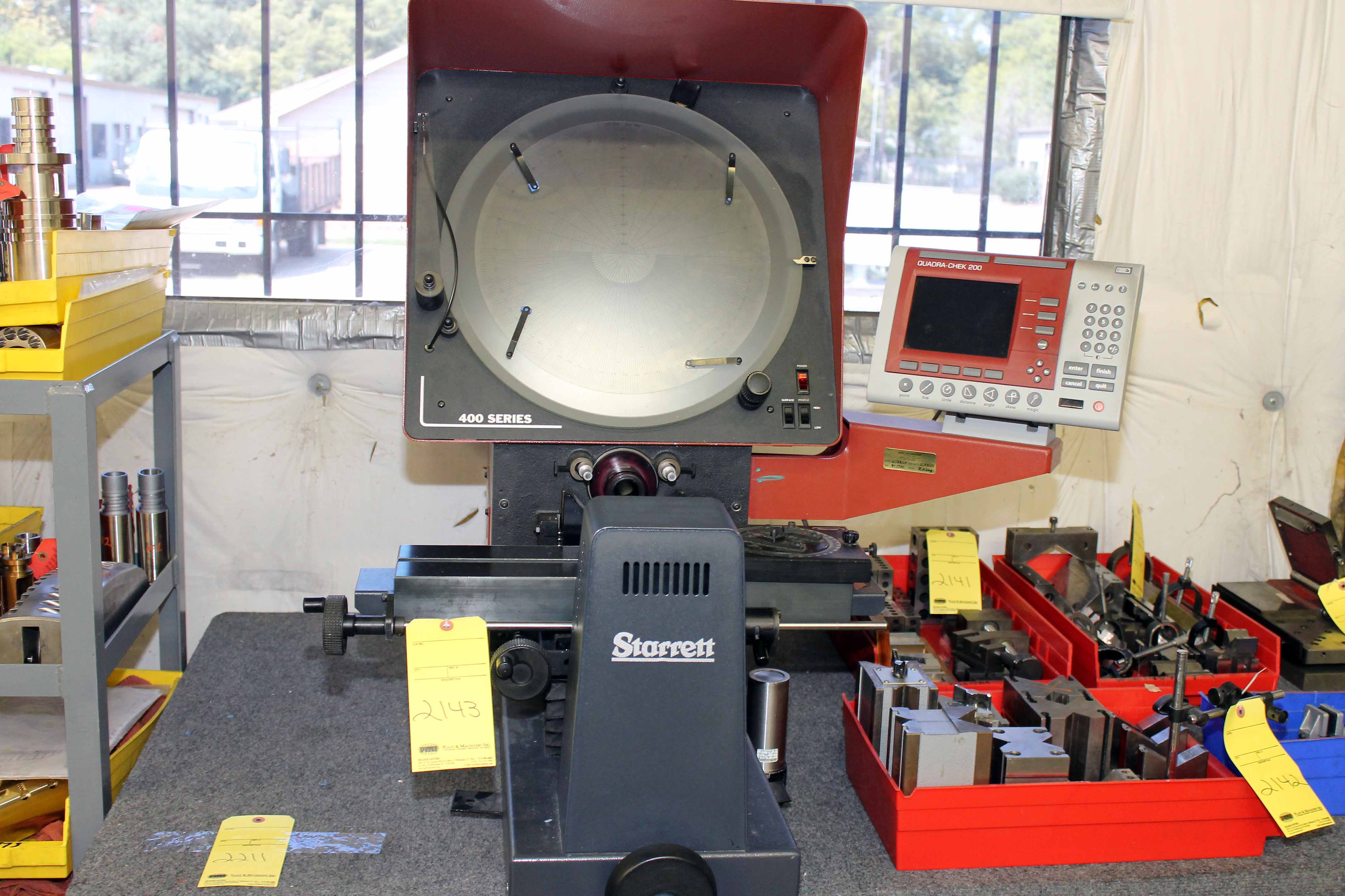 OPTICAL COMPARATOR, STARRETT 400 SERIES, 16" bench top, 20X lens ...