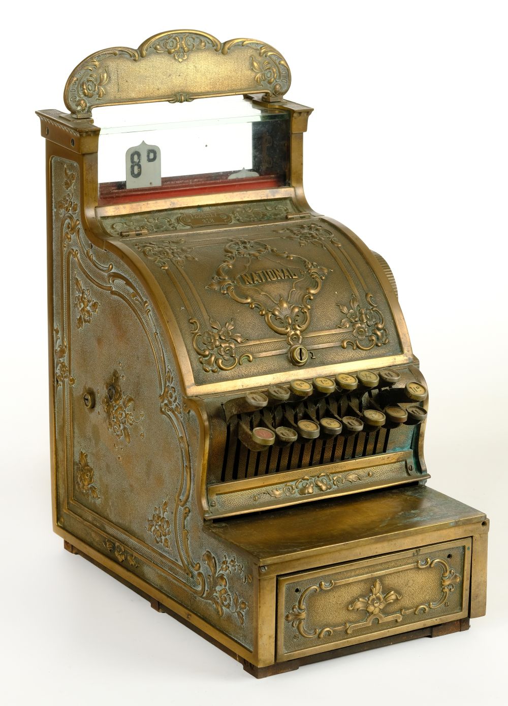 Cash Register. An early 20th century American brass national cash ...