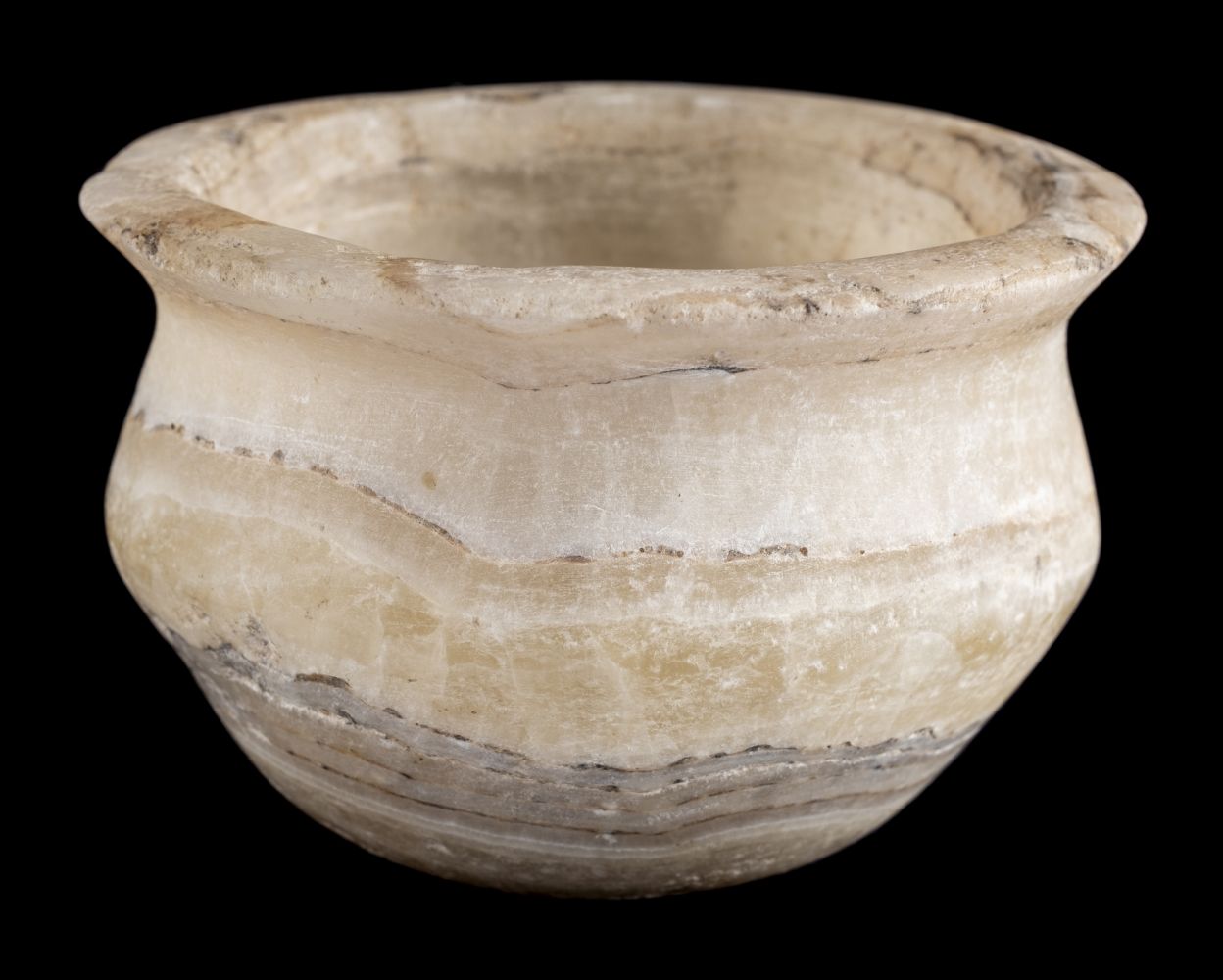 Alabaster Vessel. A Mesopotamian alabaster hand-carved vessel, circa ...