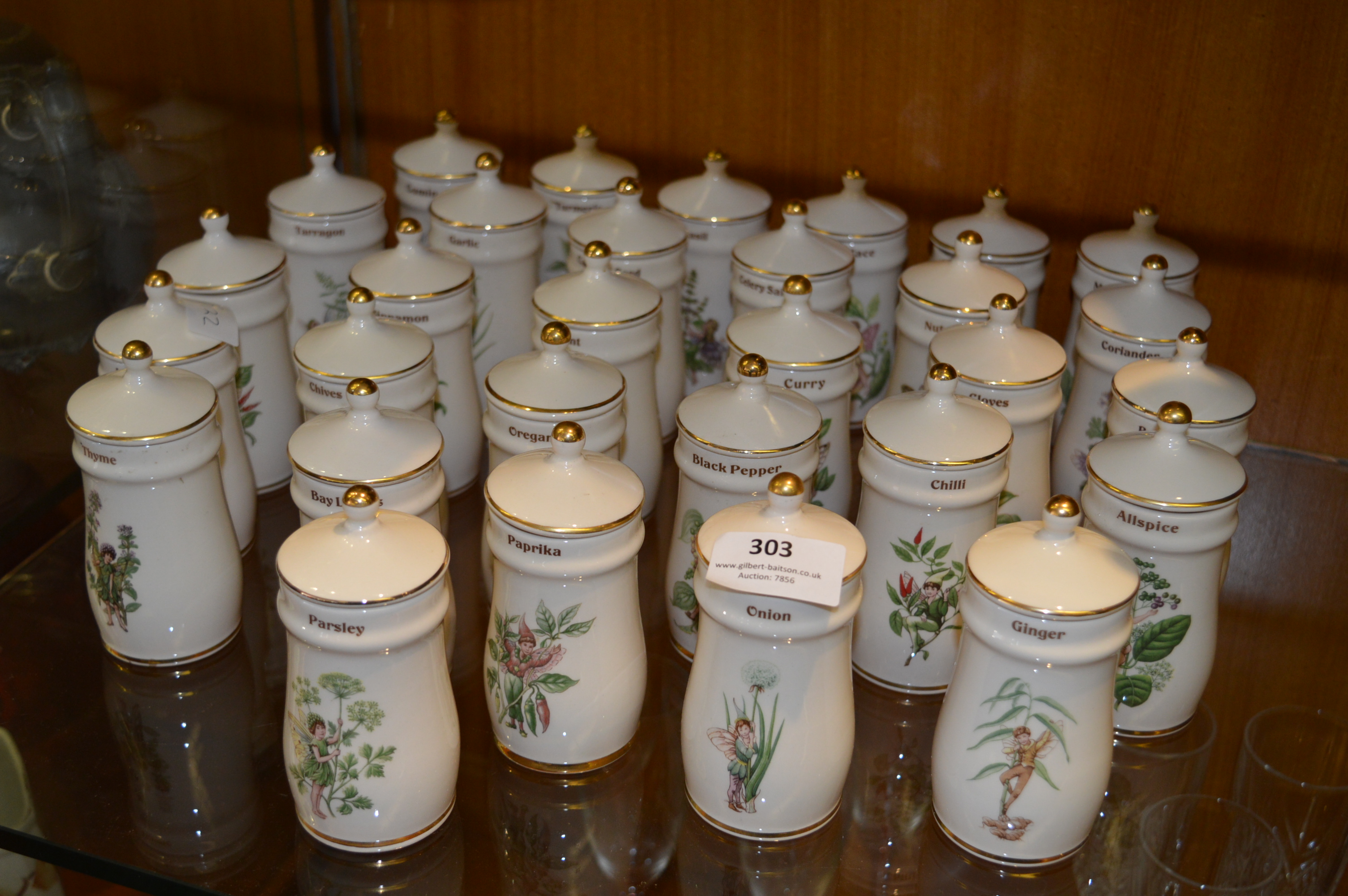 Collection of Thirty Flower Fairy Spice Jars