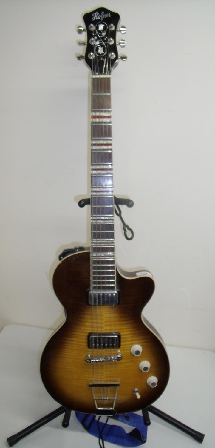 Hofner Club six string electric guitar with solid mahogany body with ...