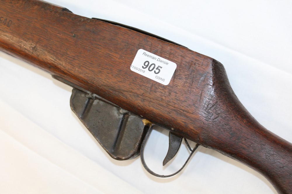 Rare Second World War Home Guard dummy drill rifle with wooden stock ...