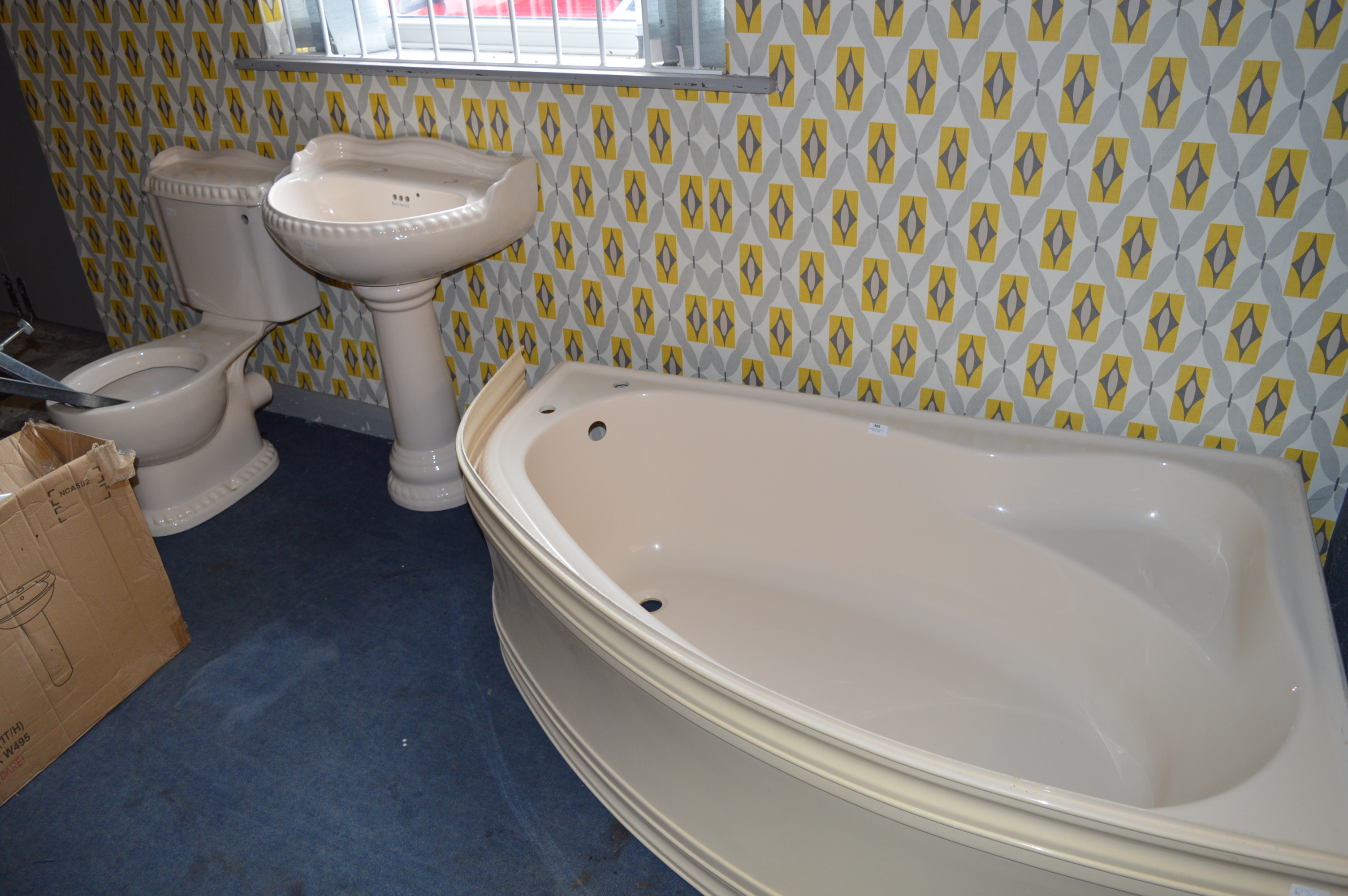Balterley Bathroom Suite Comprising of; Corner Bath Sink & Pedestal and ...