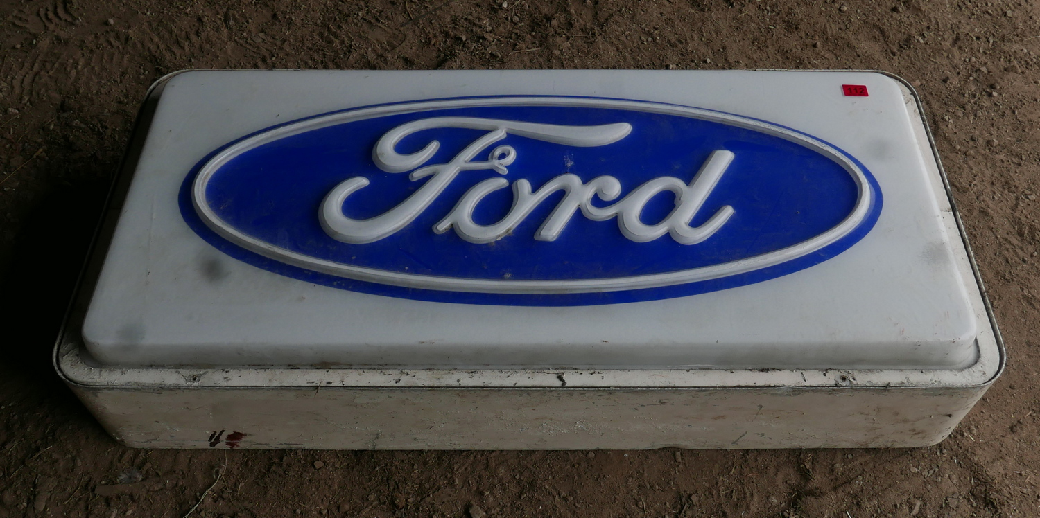 Vintage Ford Dealership Sign approx 48" x 24".