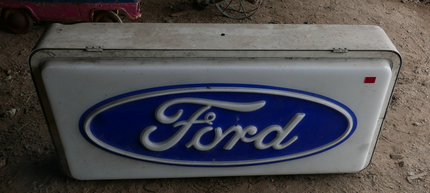 Vintage Ford Dealership Sign approx 48" x 24".