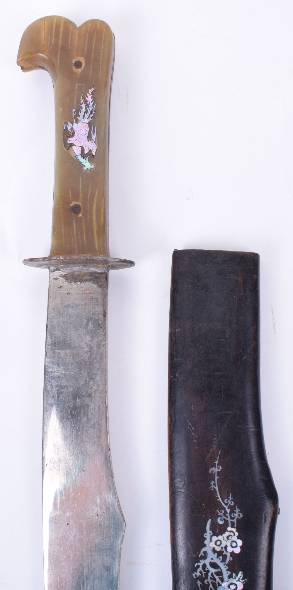 Unusual Vietnamese Parang Type Weapon, glaive-shaped plated blade ...