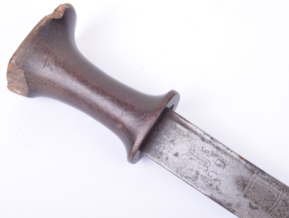 ^Ethiopian Sword Shotel, fitted with a large one piece carved ...