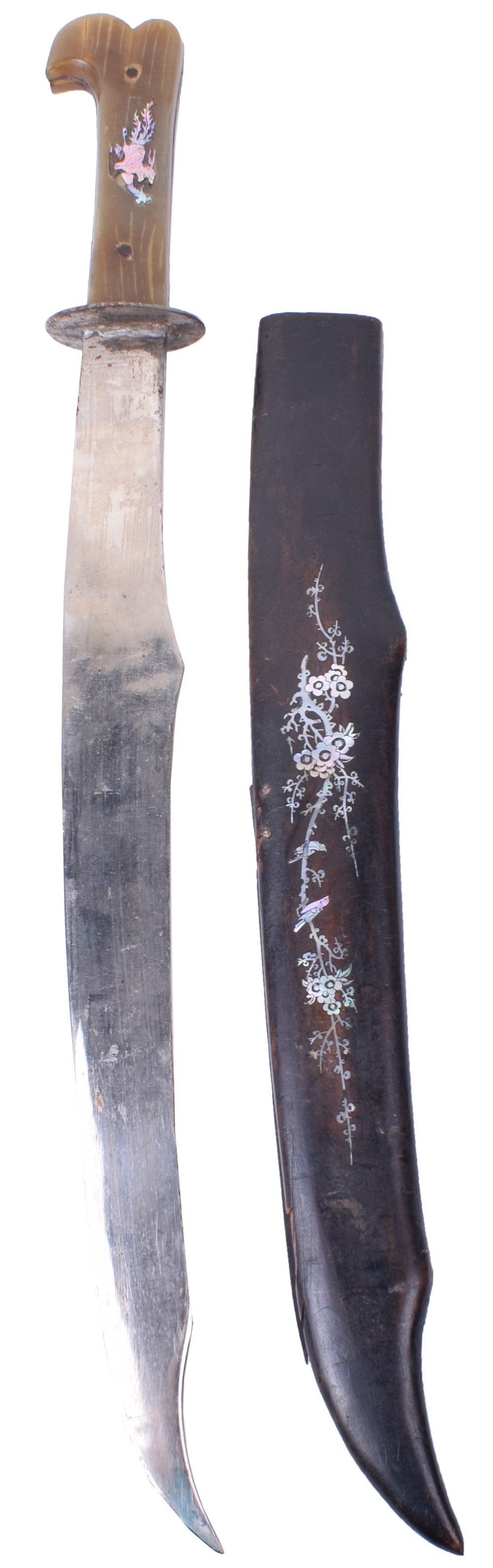 Unusual Vietnamese Parang Type Weapon, glaive-shaped plated blade ...