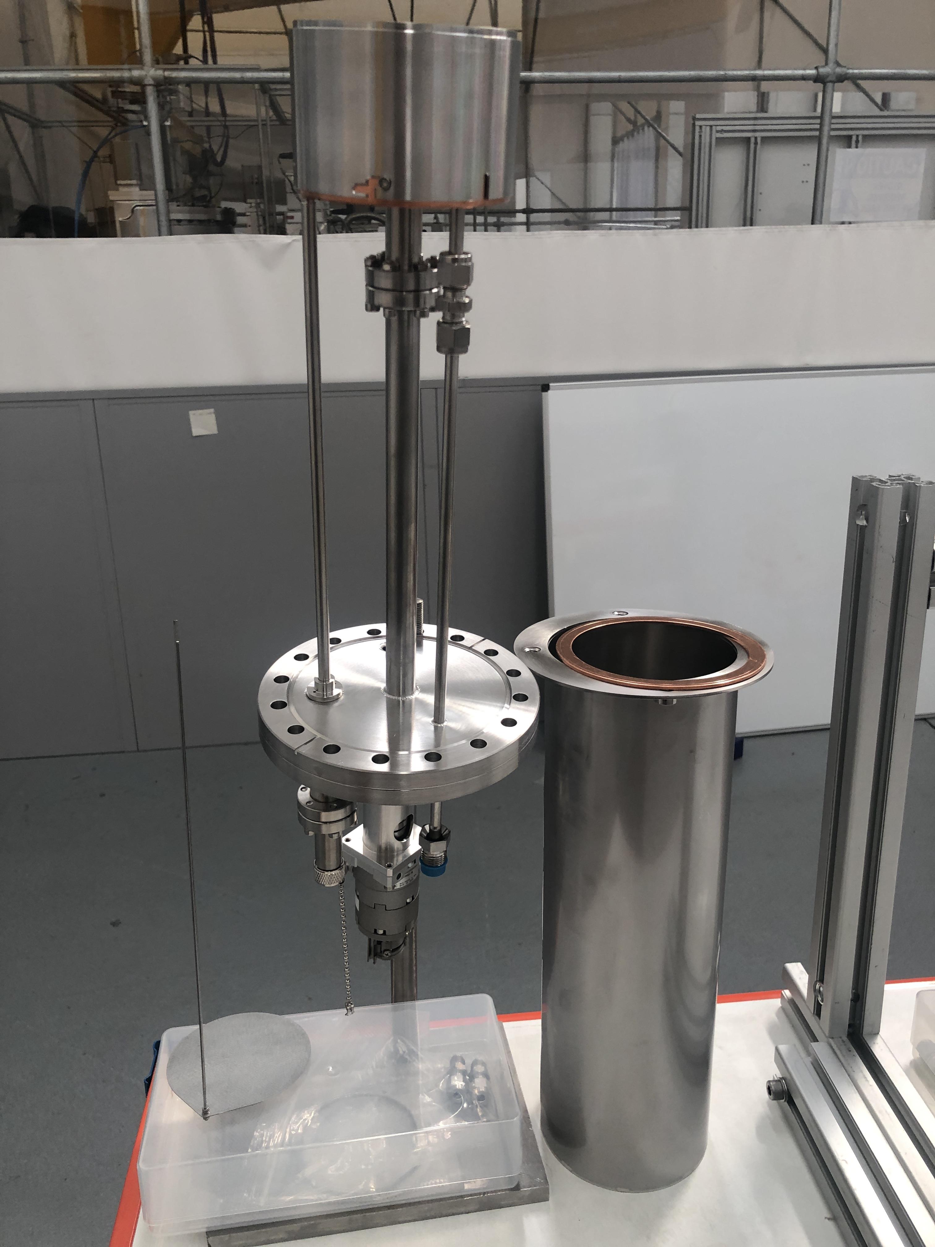 3" Sputter Source with New Pneumatic Shutter Mounted on CF100 on N Type ...