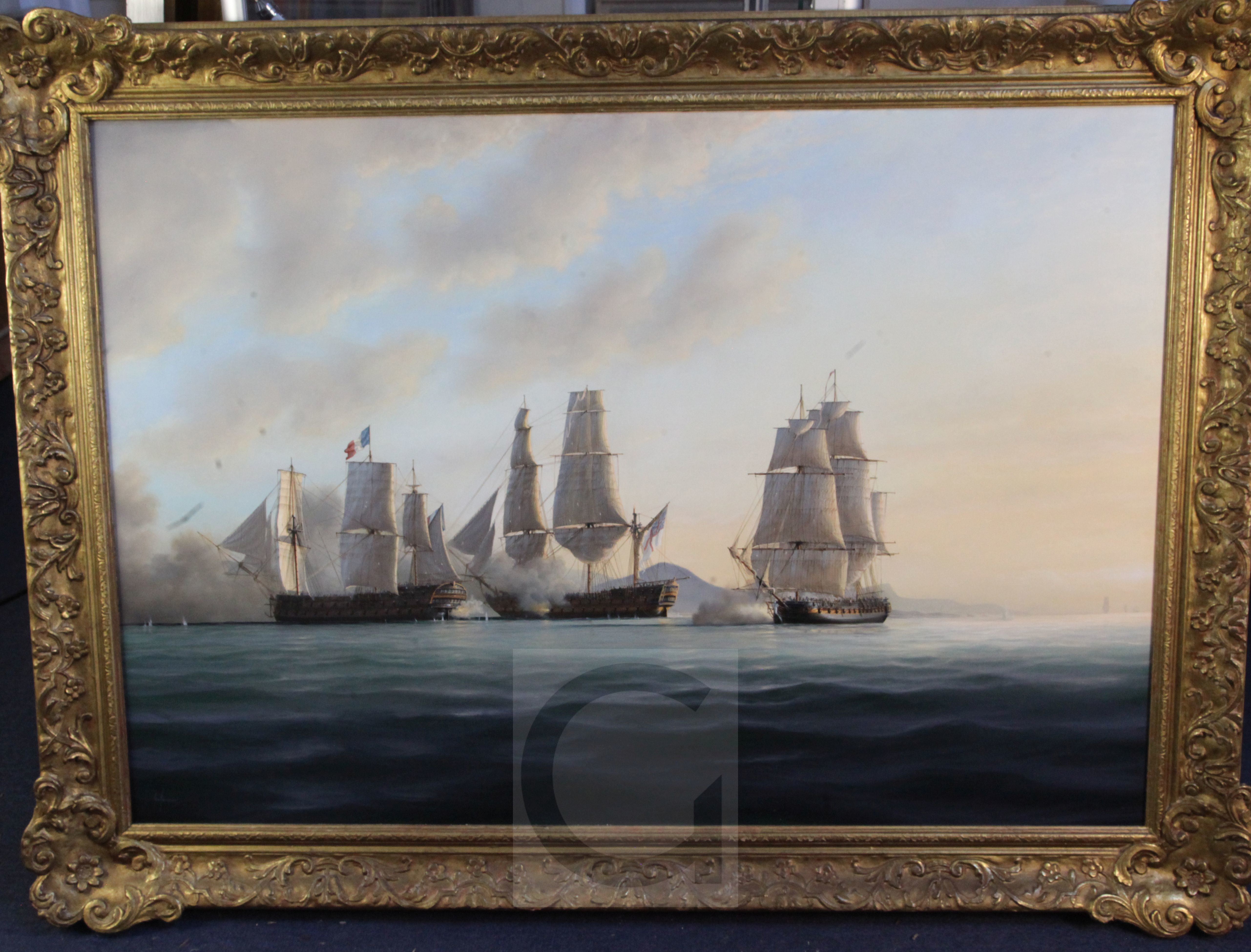 § Tim Thompson (1951-)oil on canvasA naval encountersigned27 x 40in.