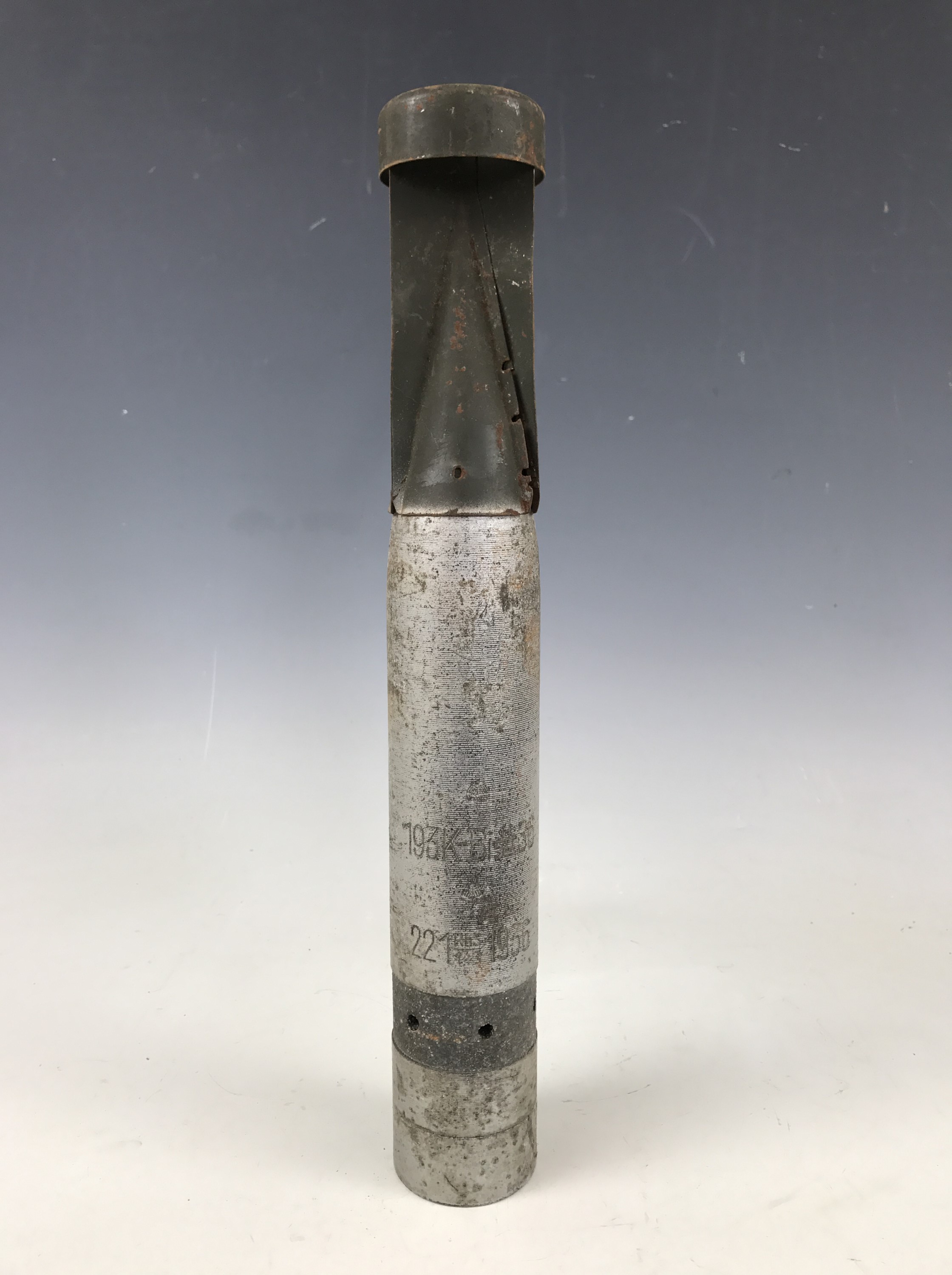 An inert Second World War German 1 kg Brandbombe incendiary