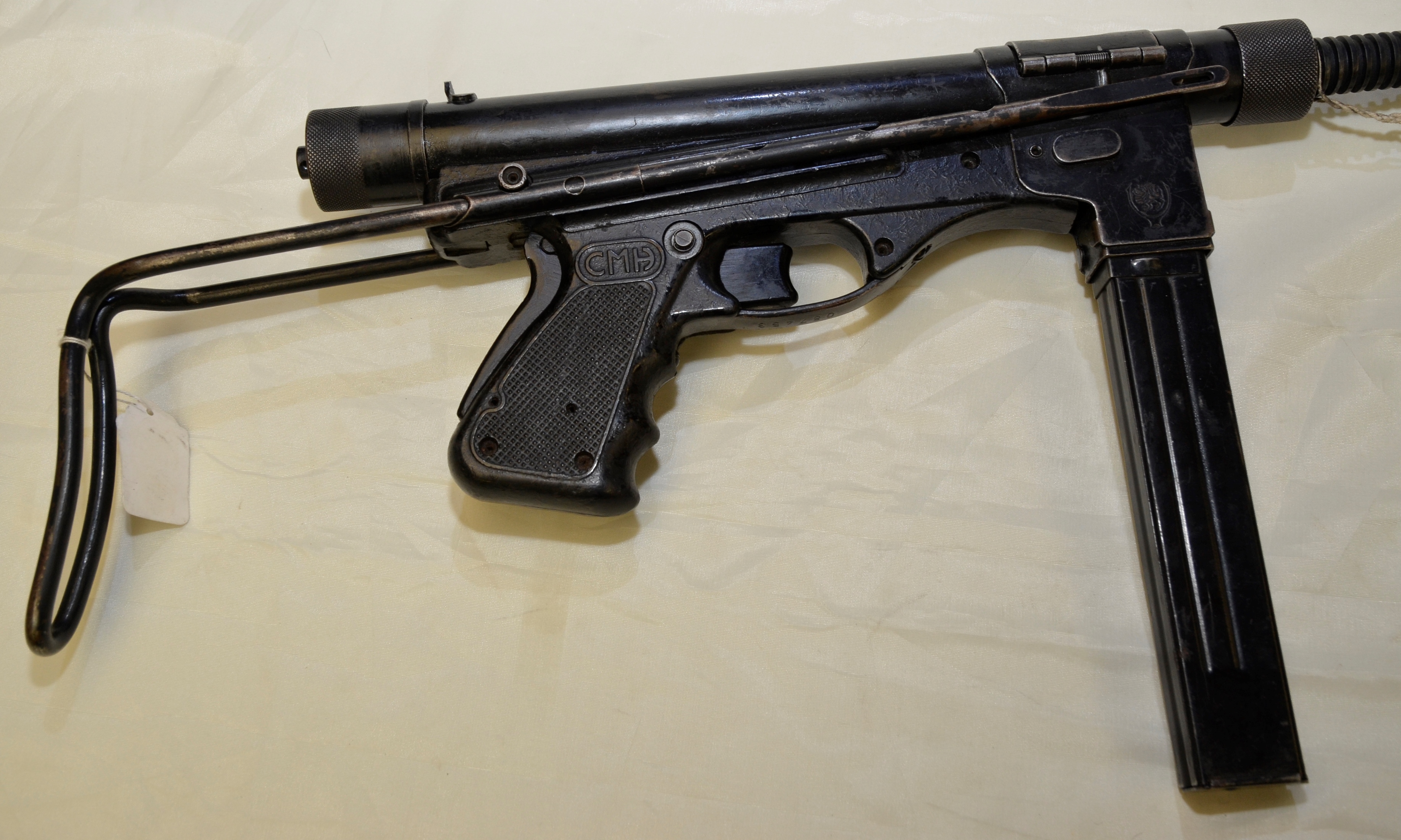 Deactivated Belgium 9mm Vigneron submachine gun with magazine complete ...