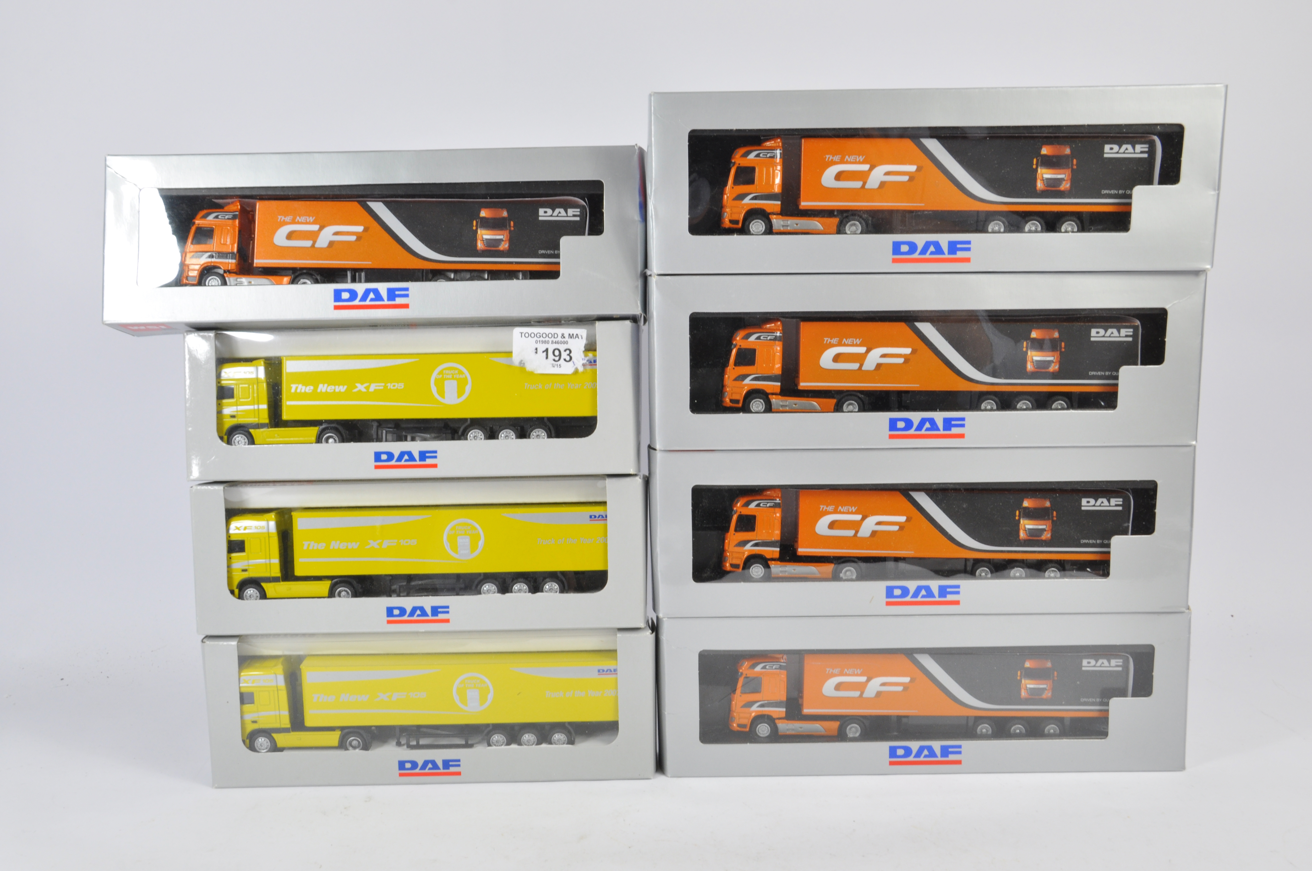 WSI Promotoys 1/87 DAF Truck Selection. M in VG Boxes. (8)