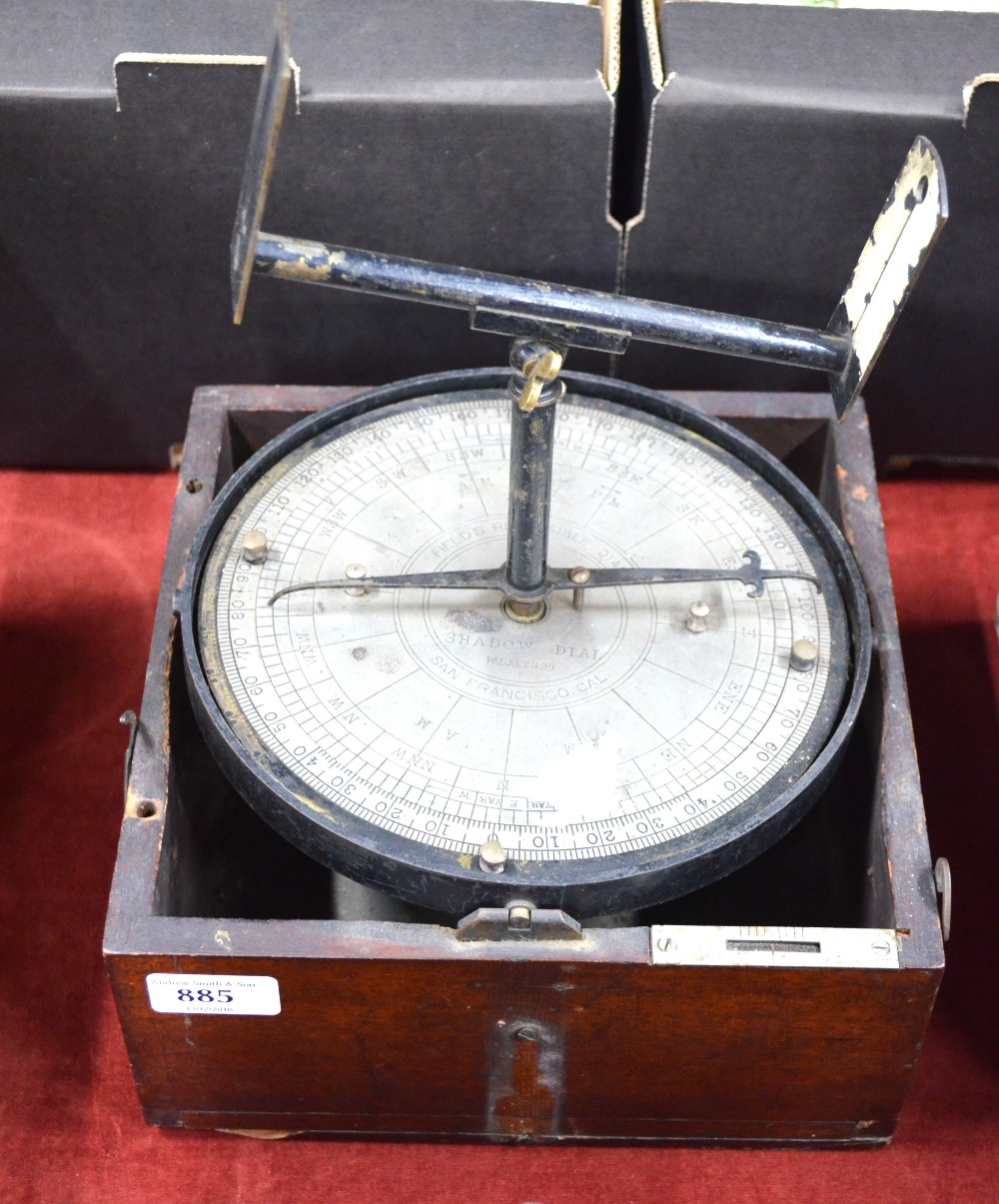 A US Fields Reversible Dial Pelorus compass, 1899 patent with Shadow ...